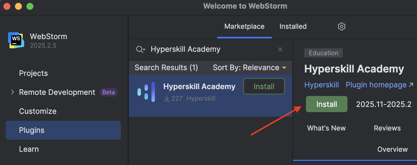 How to install and run WebStorm for learning JavaScript? – Hyperskill Help Center