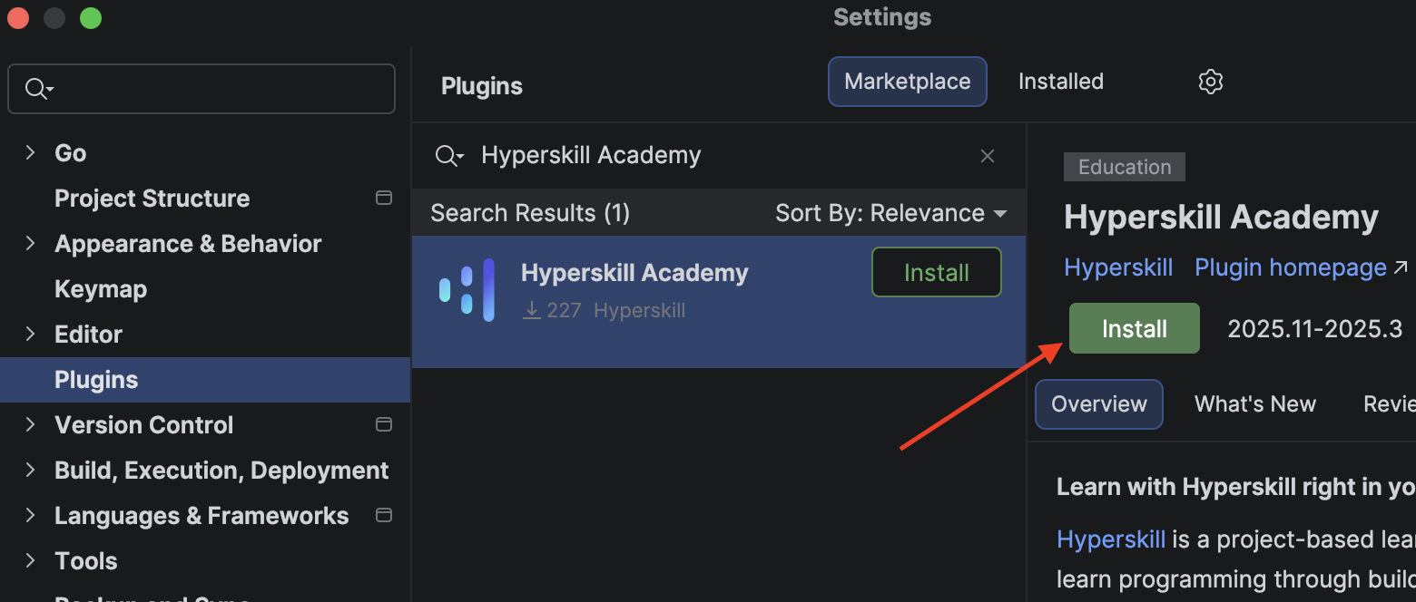 How to install and run GoLand for learning Go? – Hyperskill Help Center